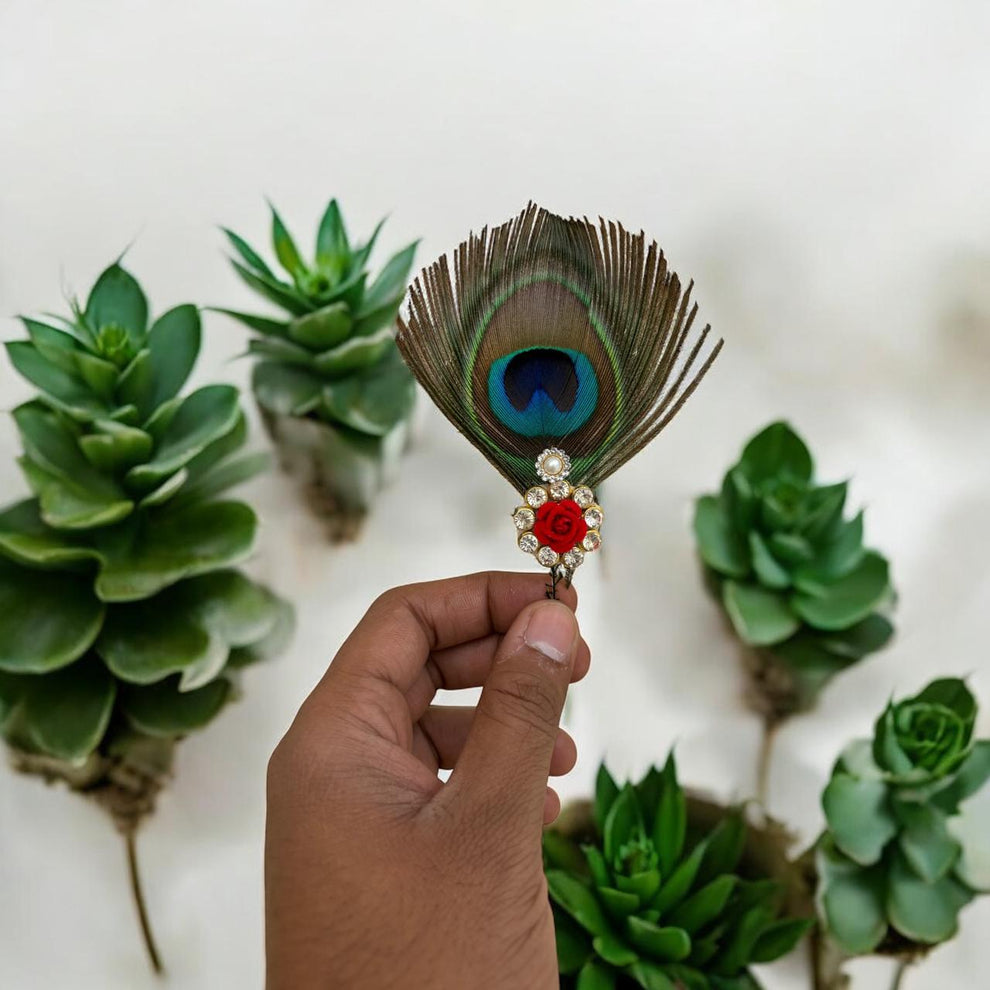 Peacock feather kalgi – Samarpan